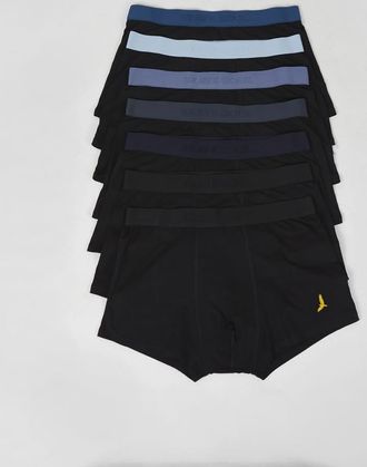 Brave Soul Lot de 7 boxers avec broderies - Noir