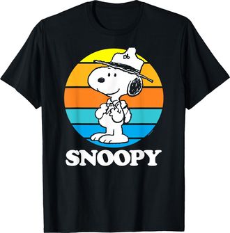 Peanuts Erdnüsse - Snoopy Beagle Scout Sunset T-Shirt