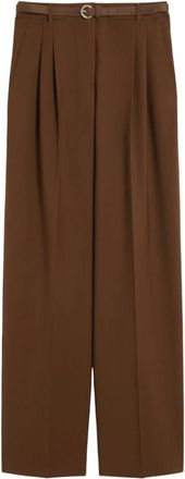 Max Mara Femme, Pantalons, Brun, Taille: 40 FR Wide Pantalons