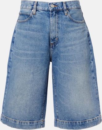 Frame Denim Short Jort à taille haute en jean