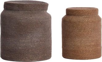 Light & Living Licht & Leben Korbset betania dunkelbraun Seegras