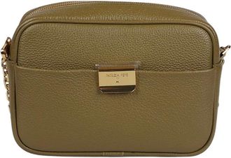 Patrizia Pepe Sac bandouli&egrave;re All Day en cuir avec cha&icirc;ne - Femme - Sacs - Vert - Taille: ONE Size