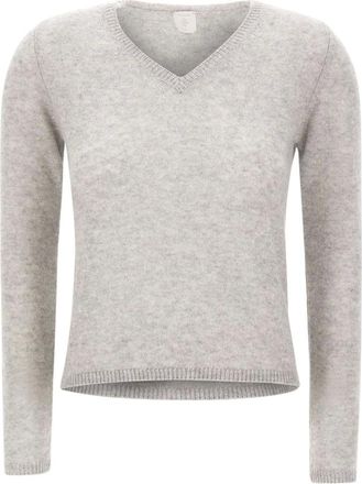 Eleventy Pull &agrave; col en V - Femme - Pulls - Gris - Taille: 42 FR