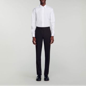 Sandro Pantalon de costume en laine