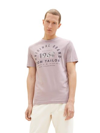 Tom Tailor Herren T-Shirt mit Print aus Baumwolle