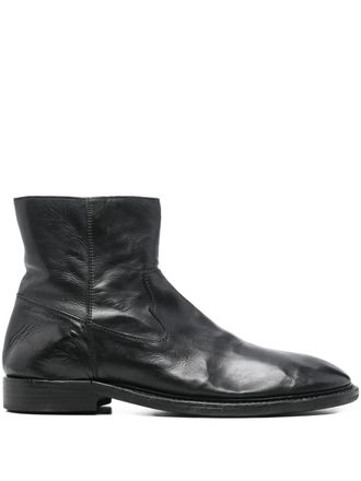 Moma bottines en cuir - Noir