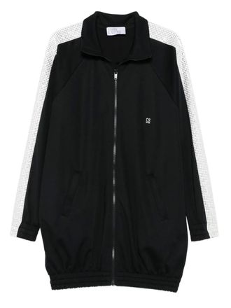 Giuseppe Di Morabito robe courte zipp&eacute;e &agrave; empi&egrave;cement en mesh - Noir