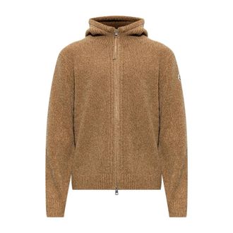 Moncler Wollstrickjacke mit Kapuze - - Knitwear - Herren - Braun - M