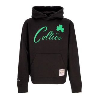Mitchell & Ness Boston Celtics Logo Hoodie Schwarz - - Sweatshirts & Hoodies - Herren - Schwarzk - S