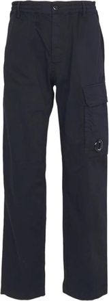 C.P. Company C.p. Company, Homme, Pantalons, Bleu, Taille: XL Pantalon Cargo Logo en Sateen Stretch