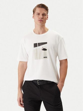 HUGO BOSS T-Shirt 50554365 Wei&szlig; Regular Fit