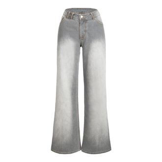H&eacute;st H&eacute;st - Irina Wide Leg - Femme - Jeans - Gris - Taille: 40 FR