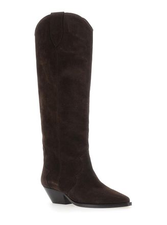 Isabel Marant Womens Boots Denvee Suede Brown