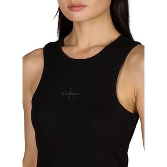 Calvin Klein Robe midi c&ocirc;tel&eacute;e en coton m&eacute;lang&eacute;