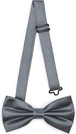 Ladeheid Elegante Herren Fliege - Hochwertig, Gl&auml;nzend, Verstellbar, Perfekt f&uuml;r Hochzeit, Party, B&uuml;ro. Ideal f&uuml;r M&auml;nner, Frauen, Teenager BMS (12cm x 6cm, Gra