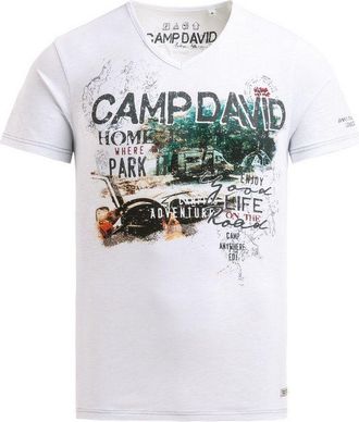 Camp David V-Shirt aus Baumwolle