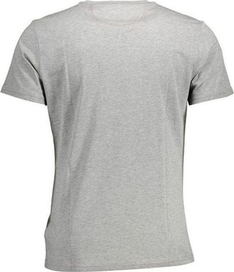 La Martina T-Shirt Herren Kurzarm T-Shirt in Grau mit Druck und