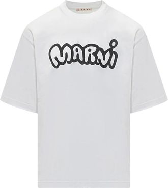 Marni Homme, Tops, Blanc, Taille: L T-Shirt