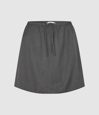 Samsøe & Samsøe Jupe Courte Saroko Dark Grey Mel