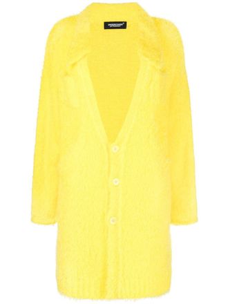 Undercover manteau en maille texturée - Jaune