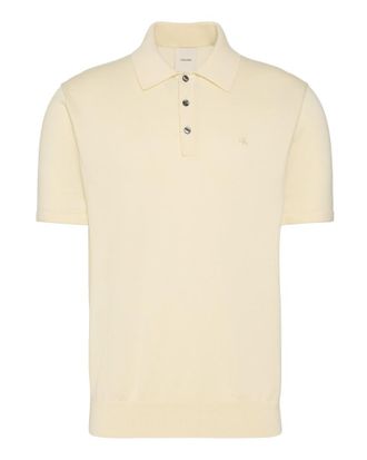 Calvin Klein Strick-Poloshirt aus Baumwolle mit Label-Stickerei, Regular Fit in