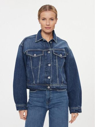 Pepe Jeans London Jeansjacke Turner Sparkle PL402328 Dunkelblau Relaxed Fit