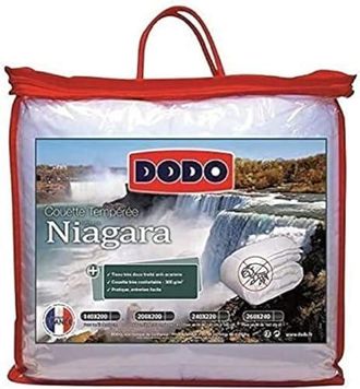 Dodo Couette Tempérée Niagara 140x200 cm - Convient 1 Personne - Anti-Acariens, Douce, Confortable - Tissu 100% Coton - Garnissage 100% Polyester Fibre Cre