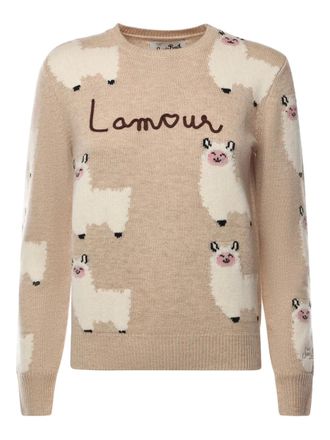 MC2 Saint Barth Pullover mit Lama-Muster - Nude
