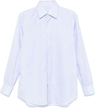 Brioni Hemd aus Popeline - Blau