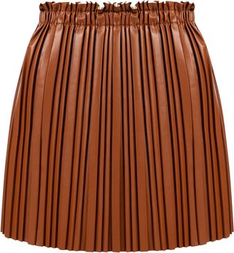 Faina Rock aus Kunstleder Damen Kamel