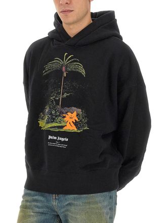Palm Angels 100% Cotton Sweatshirt - Black