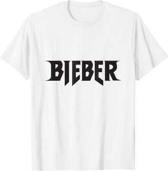 JUSTIN BIEBER Schwarzes Bieber-Logo T-Shirt