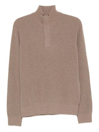 Canali pull &agrave; col montant zipp&eacute; - Tons neutres