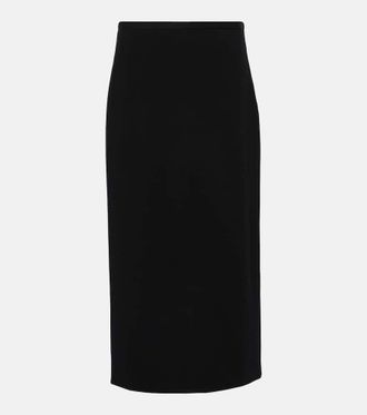 The Row Jupe midi Matias en laine mélangée