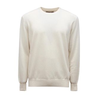 Ballantyne Kaschmir Pullover Wei&szlig; Butter Modell B2P000 - - Knitwear - Herren - Wei&szlig; - XL