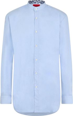 HUGO BOSS Herren Kaleb Stehkragen Langarmshirt (Pastellblau)
