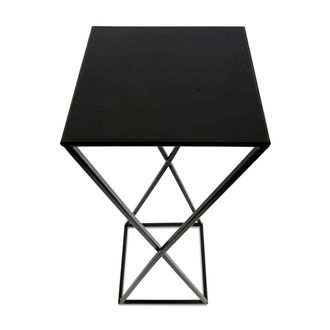 HowHomely Blumenständer Metall Schwarz 70 cm Hoch - Solider und Robuster Blumenhocker Metall - Pflanzenständer mit Geometrischem Design für die Dekoration in Wo