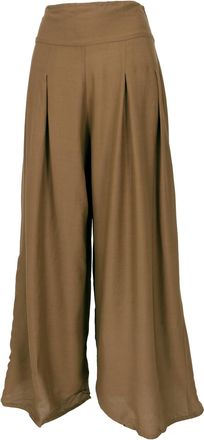 Guru Shop Boho Hosenrock, Weite Sommerhose - Khaki, Damen, Synthetisch, Size:L/XL