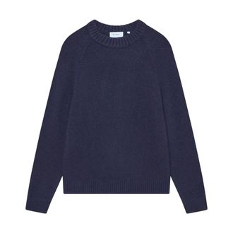 Les Deux Strukturierter Crewneck Strickpullover - - Knitwear - Herren - Blau - L