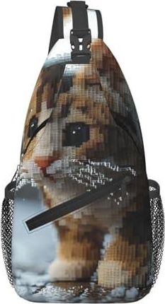 Generic Pixel Cat Sac &agrave; bandouli&egrave;re de voyage pour homme Sac &agrave; dos de randonn&eacute;e