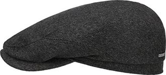 Stetson Casquette Cashmere Driver Femme/Homme - Made in Germany Laine avec Visiere, Doublure Hiver Automne-Hiver - 60 cm Anthracite