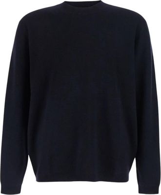 low brand Merino Rundhals-Pullover - - Knitwear - Herren - Blau - XL