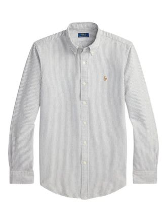 Polo Ralph Lauren chemise ray&eacute;e &agrave; manches longues - Blanc