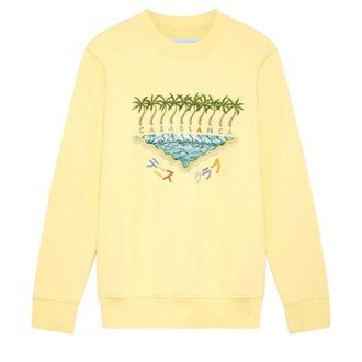 Casablanca Besticktes Sweatshirt, Enoshima Beach Gelbes Sweatshirt