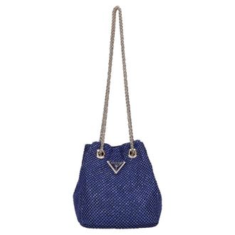 Guess Zalina Rhinestone Mini Bucket Bag - - Bags - Damen - Blau - ONE SIZE