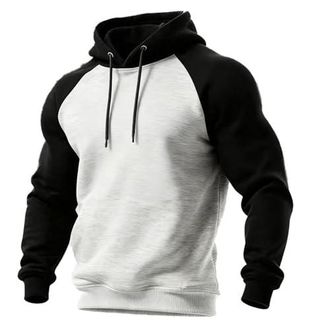 Generico Sweat &agrave; Capuche pour Homme &agrave; Manches Longues Hoodie Manches Ronde Sweat-shirt &agrave; Capuche Doublure en Polaire T-shirt &agrave; Manches Longues avec Capuche et 