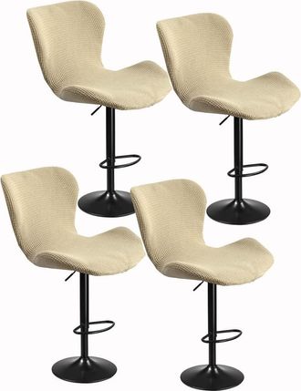 Generic Barhocker-&Uuml;berzug mit R&uuml;ckenlehne, Set f&uuml;r 1/2/4/6 Hocker - Skandinavischer Stretch-Hochstuhlschutz f&uuml;r K&uuml;chentheken, Elegantes Und Strapazierf&auml;higes 