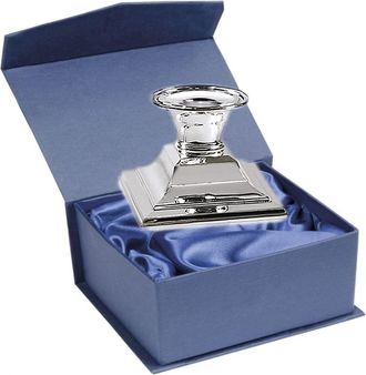 Silberkanne Kerzenleuchter/Rauchleuchter Bremen (H 7 cm) | Premium Silber Plated versilbert | Inkl. Geschenkbox