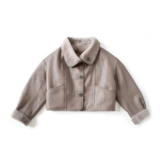 Just things we like Femme, Vestes, Beige, Taille: 42 FR CHO Reversible Shearling Jacket