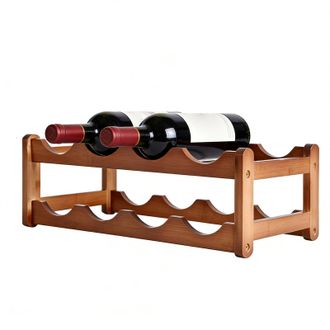 Generico Weinregal aus Holz, platzsparender Organizer f&uuml;r 8 Flaschen, Organizer f&uuml;r Weinflaschen, f&uuml;r Familie, Freunde, M&auml;nner, Frauen, Liebhaber, Hochzeiten, 